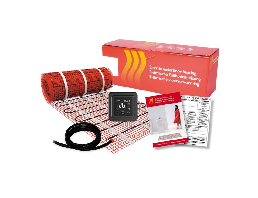 BWS By Magnum Elektronische Vloerverwarming Set 5 m2 - 750 Watt - Wifi ...